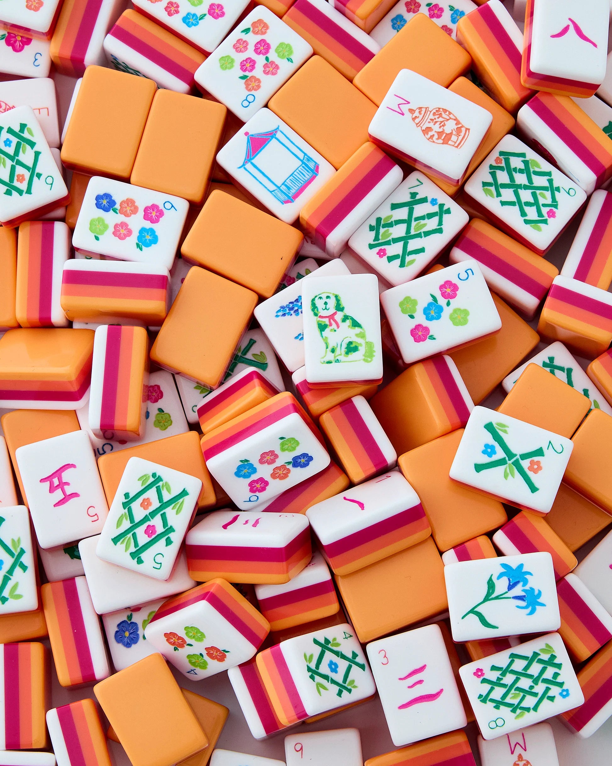 Oh My Mahjong Sunset Mahjong Tiles – Foxy Reds